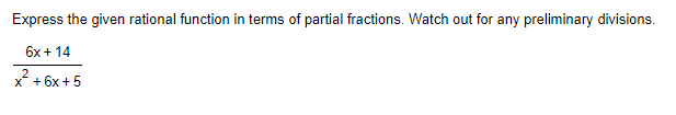 Solved Express the given rational function in terms of | Chegg.com