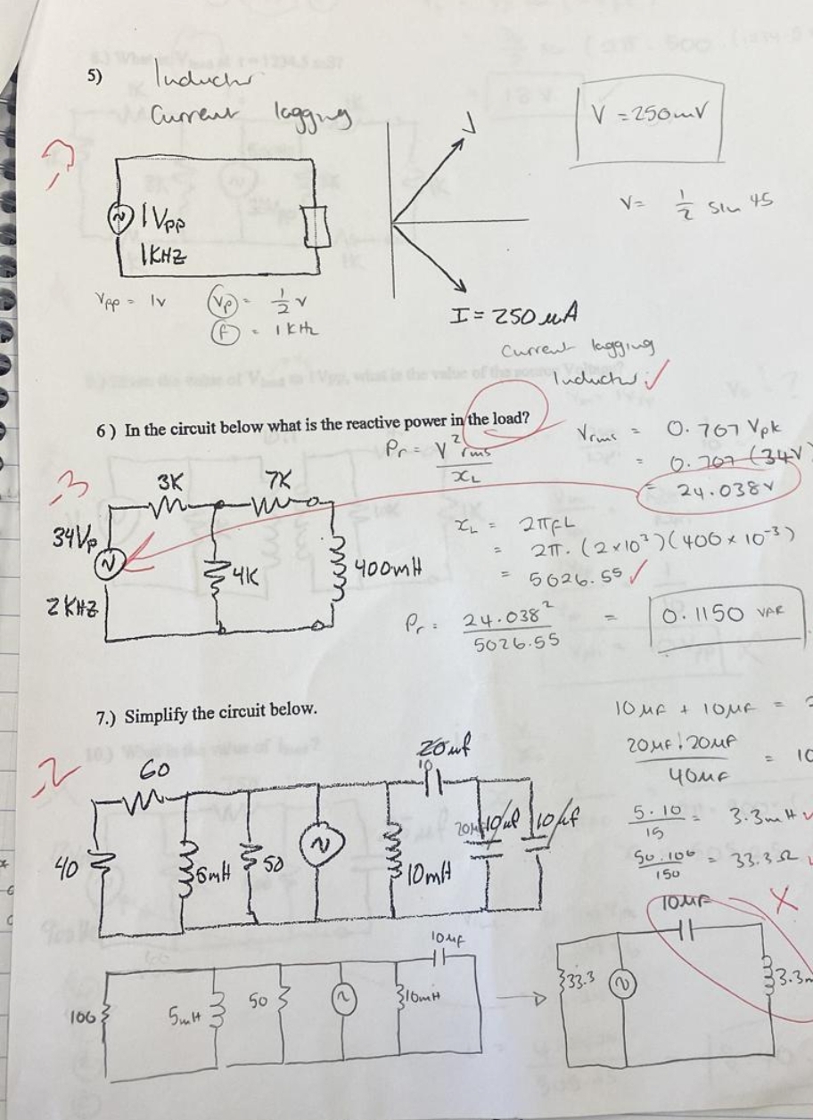 Solved In the circuit below what is the reactive power in | Chegg.com