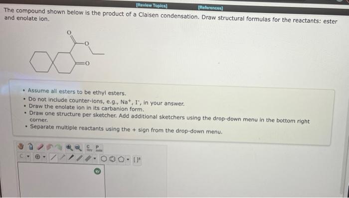 Solved [Review Toples) References The compound shown below | Chegg.com