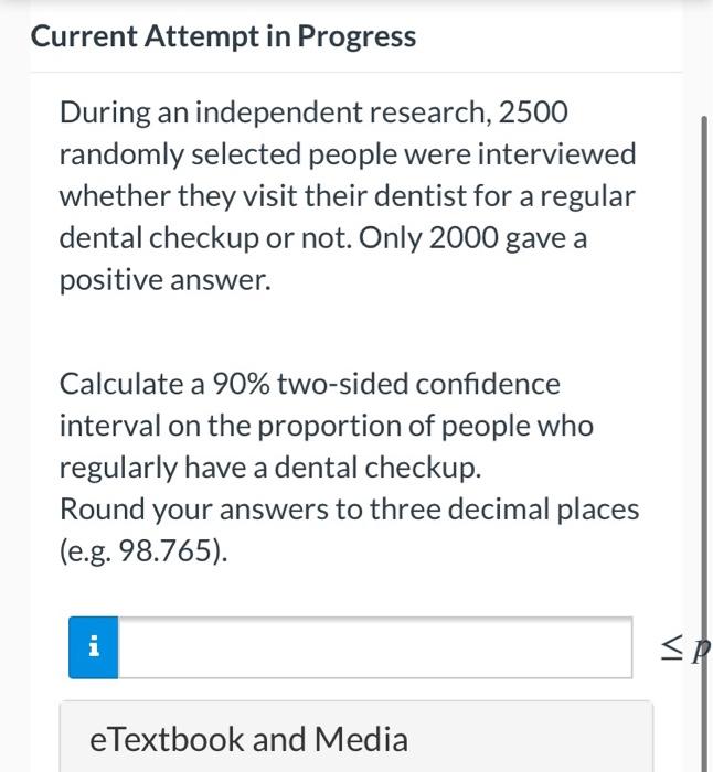 Solved Current Attempt in Progress During an independent | Chegg.com