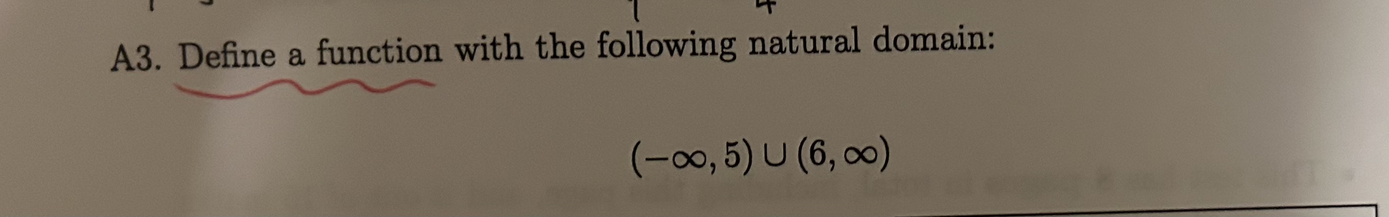 Solved A3. ﻿Define a function with the following natural | Chegg.com