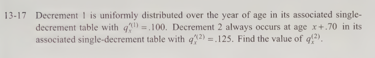 13-17 ﻿Decrement 1 ﻿is uniformly distributed over the | Chegg.com