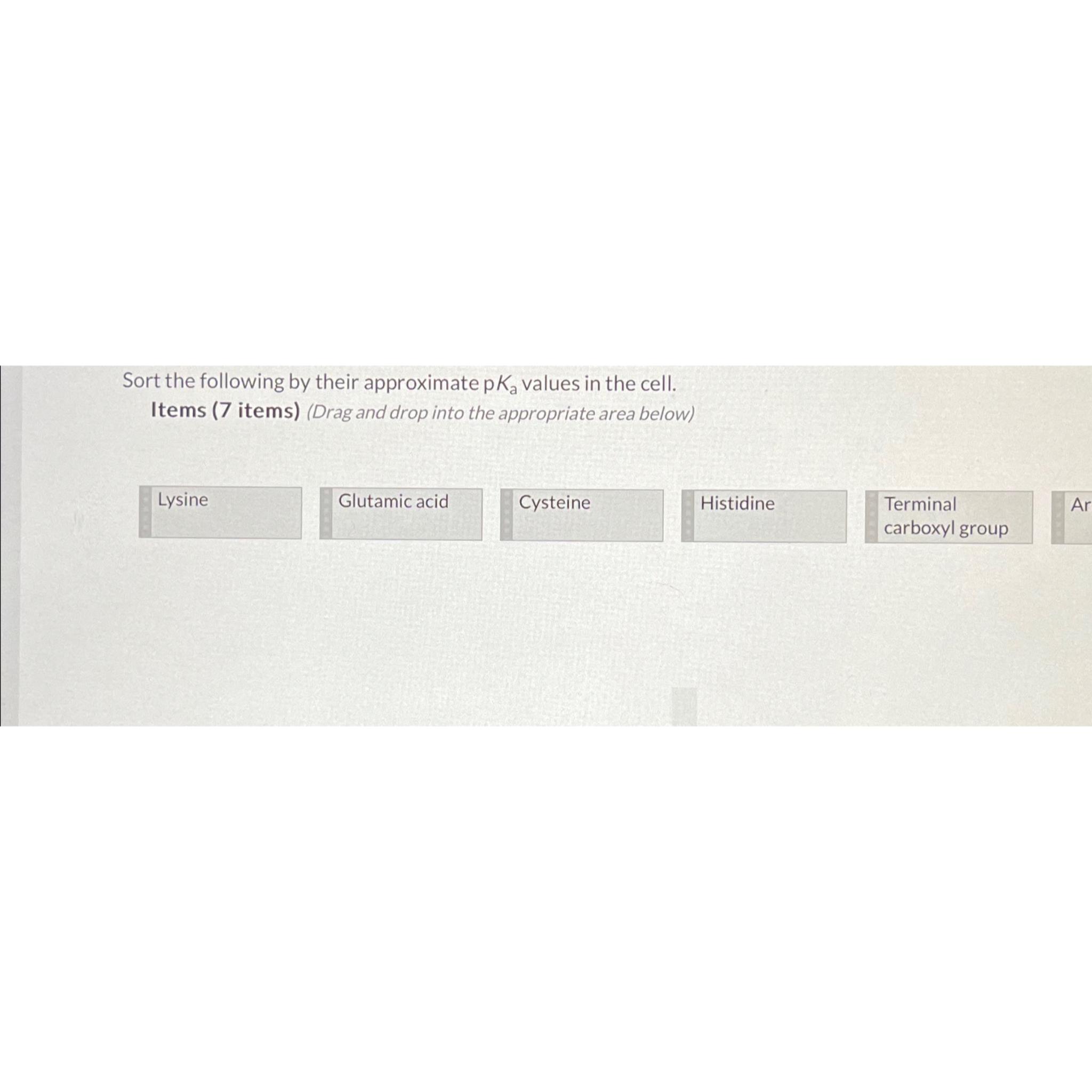 Solved Sort the following by their approximate pKa ﻿values | Chegg.com