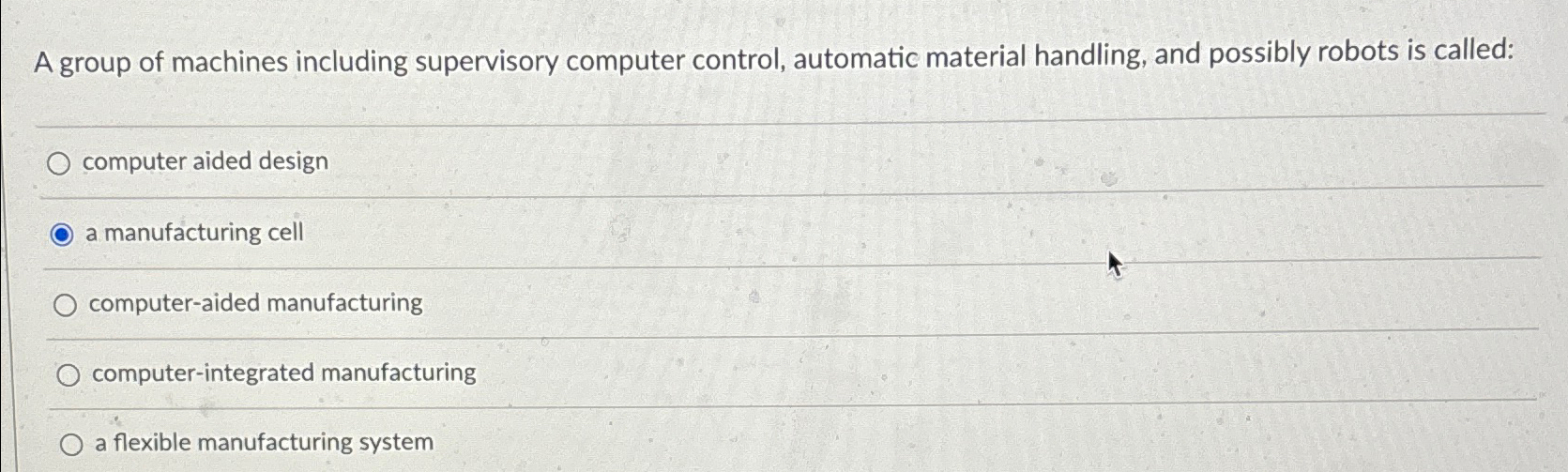 Solved A group of machines including supervisory computer | Chegg.com
