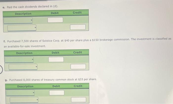 Comprehensive Problem 4 Part 1: Selected transactions | Chegg.com