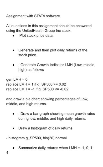 Solved Assignment with STATA All questions in this | Chegg.com