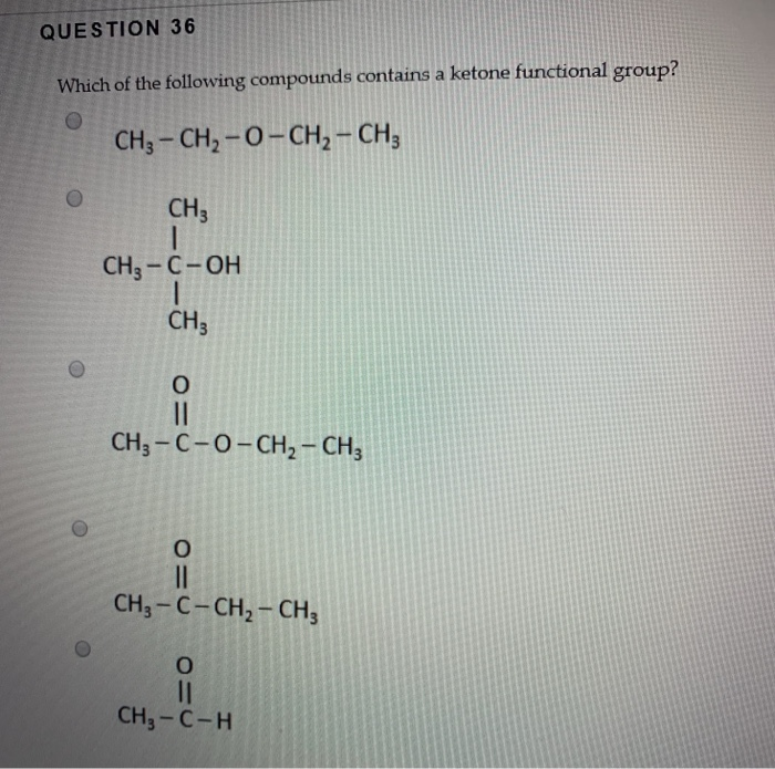 Solved QUESTION 36 Which of the following compounds contains | Chegg.com