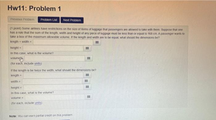 Solved Hw11: Problem 1 Previous Problem Problem List Next | Chegg.com