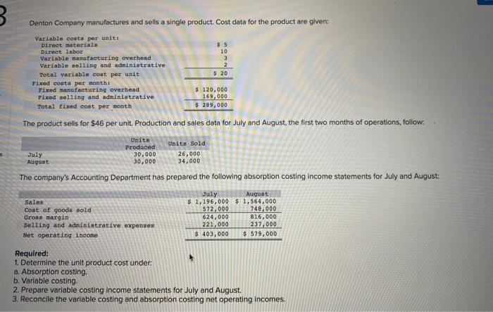 Solved Problem 6A-5 (Algo) Super-Variable Costing, Variable | Chegg.com