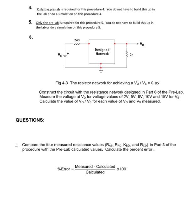 Solved EXPERIMENT 4 EQUIVALENT RESISTANCE and | Chegg.com