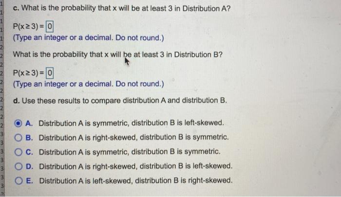 Solved Given the probability distributions shown to the | Chegg.com
