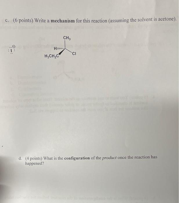 Solved (20 points total) Consider the reactants below and | Chegg.com