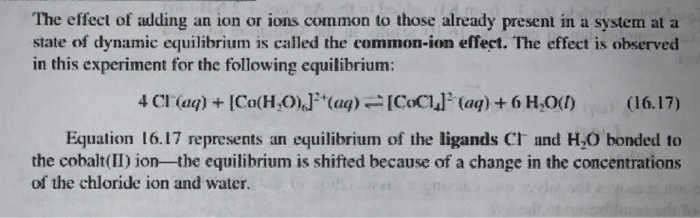 Solved Question 12 10 pts The color of the CoCl2 aqueous | Chegg.com