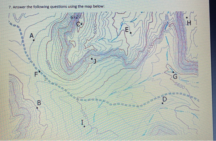 Solved 7. Answer the following questions using the map | Chegg.com