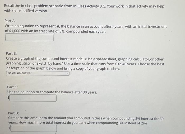Solved Recall the in-class problem scenario from In-Class | Chegg.com
