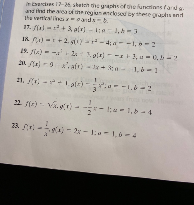 Solved In Exercises 17-26, sketch the graphs of the | Chegg.com