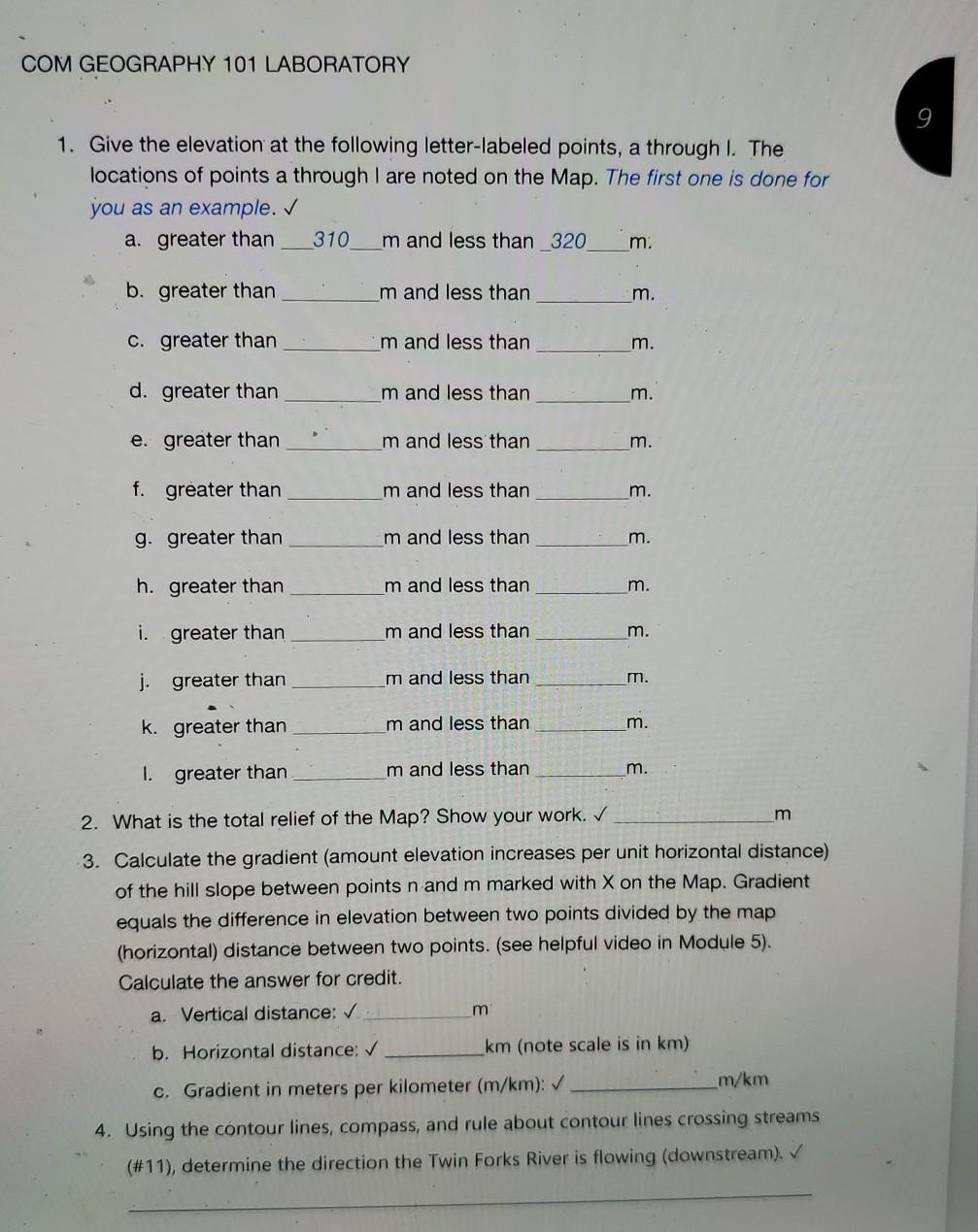 Solved COM GEOGRAPHY 101 LABORATORY Section. Two: Annotate | Chegg.com