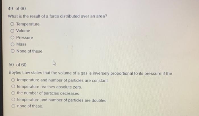 Solved 49 of 60 What is the result of a force distributed | Chegg.com
