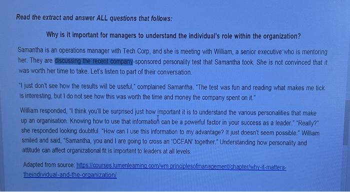Question 1 (15 Marks) According to William in the | Chegg.com