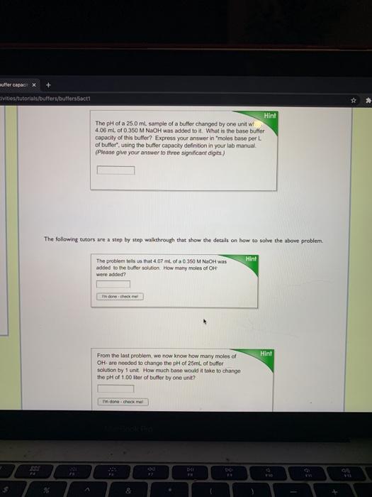 Solved of a butter x ities/tutorials/buffers/bufferdact2 | Chegg.com