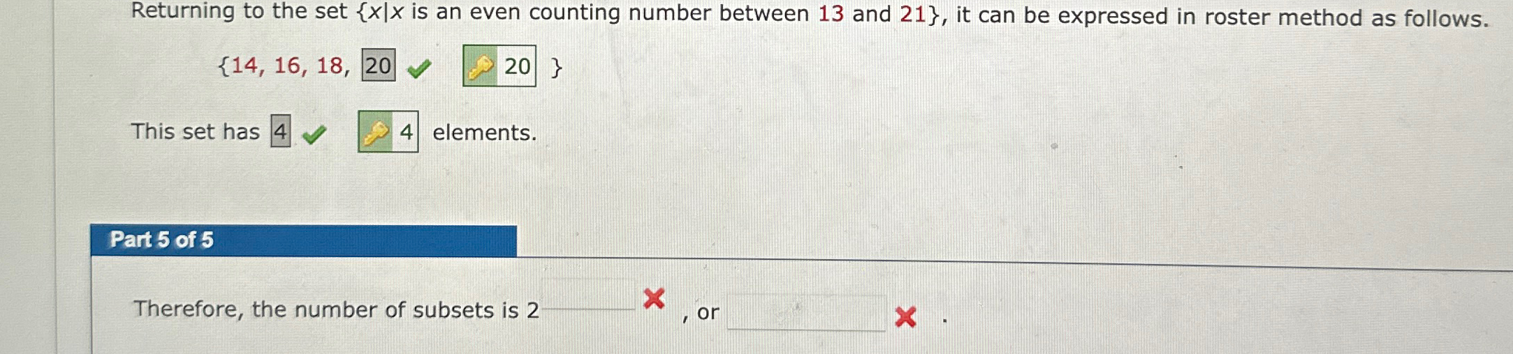 Solved Returning to the set is an even counting number | Chegg.com