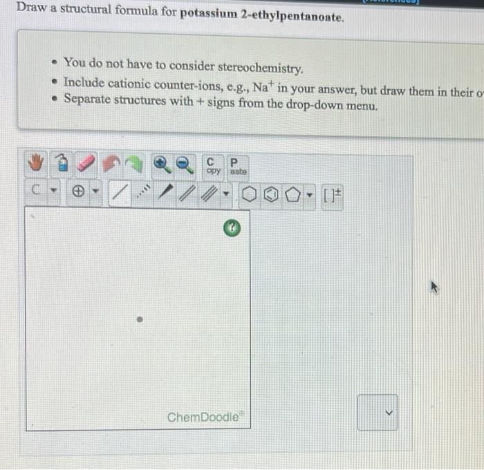 Solved Draw a structural formula for potassium | Chegg.com