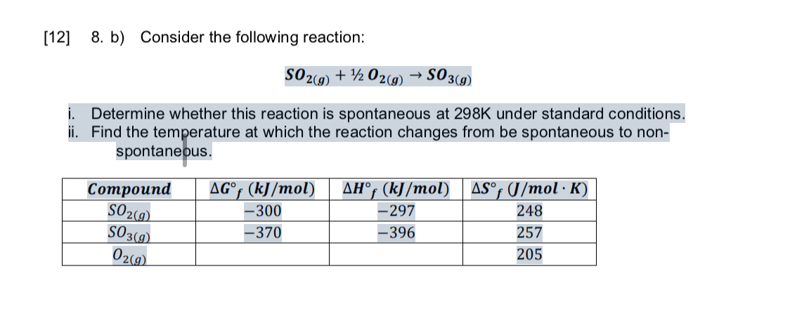 Solved [12] 8. ﻿b) ﻿Consider the following | Chegg.com