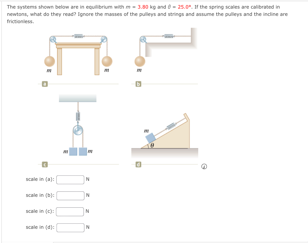 Solved The systems shown below are in equilibrium with | Chegg.com