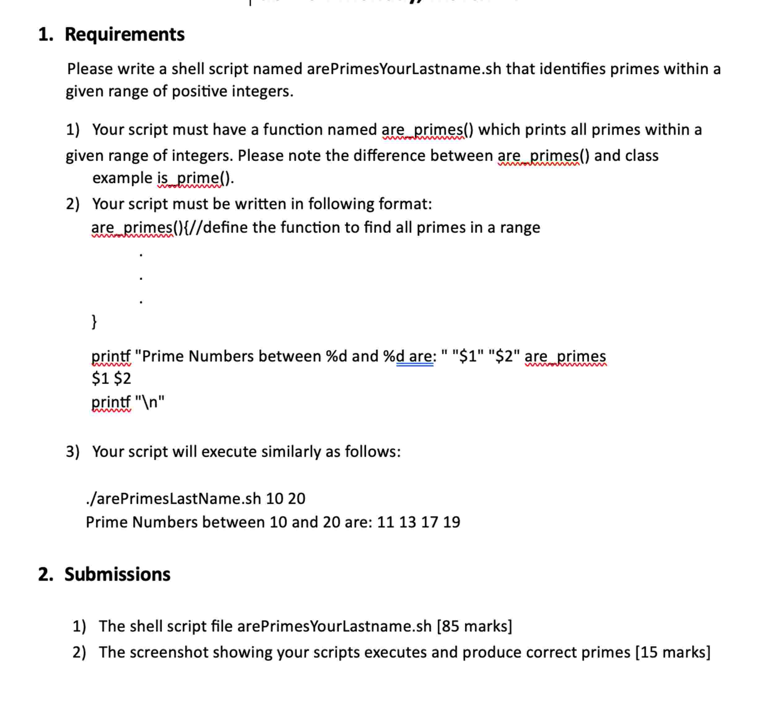 Solved 1. ﻿Requirements Please write a shell script named | Chegg.com