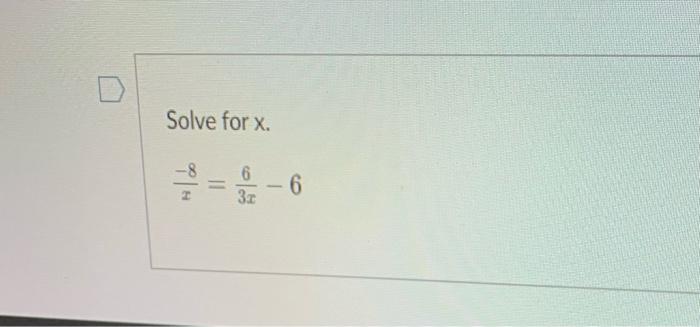 Solved Solve for x. 6 32 | Chegg.com