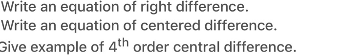 Write an equation of right difference. Write an | Chegg.com