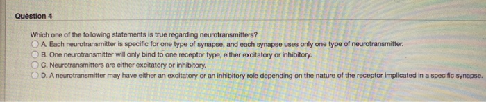 Solved Question 1 When applied to neurons, spatial summation | Chegg.com