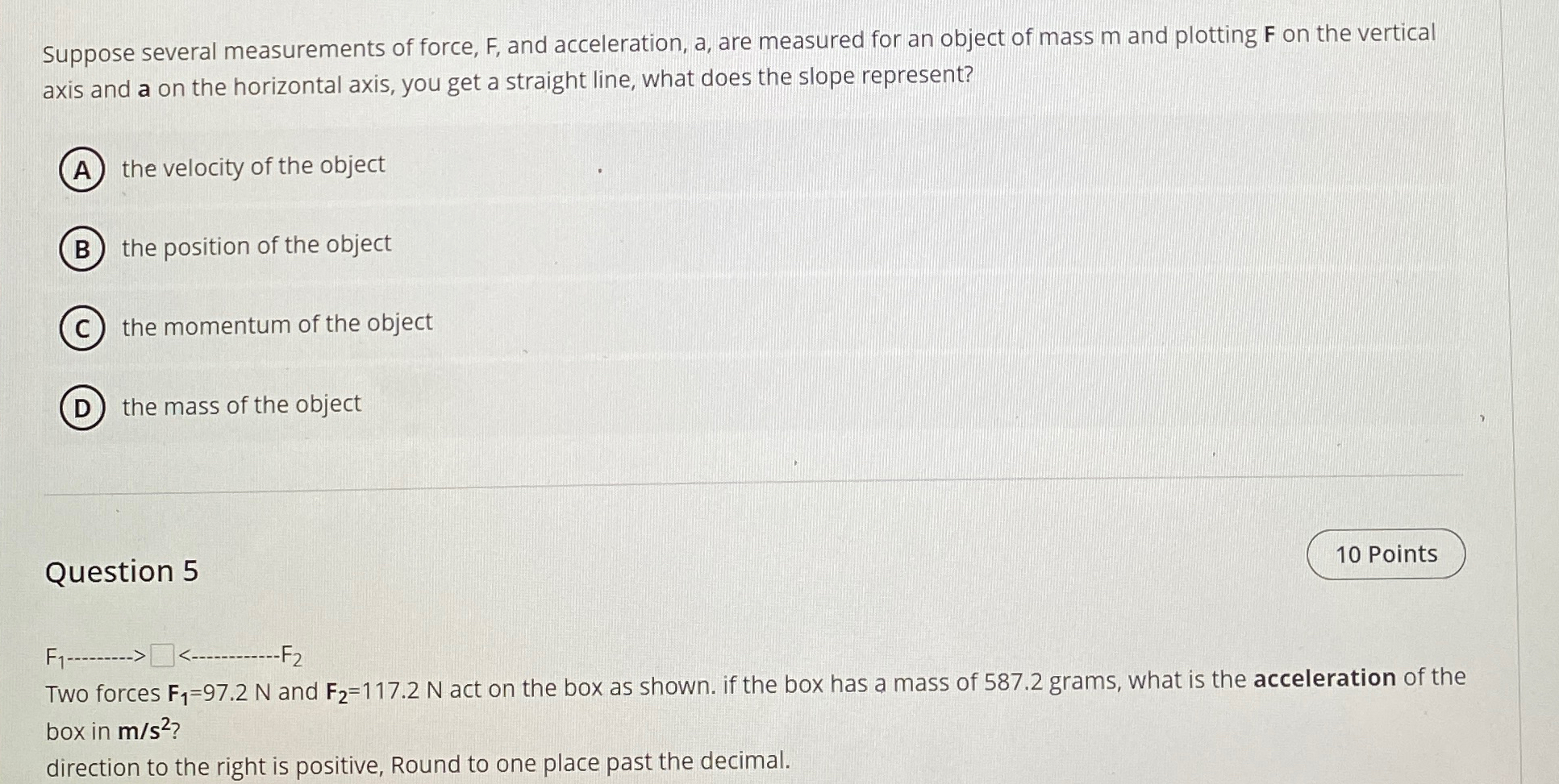 Solved Suppose several measurements of force, F, ﻿and | Chegg.com