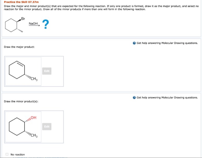 Solved Practice the Skill 07.37m Draw the major and minor | Chegg.com