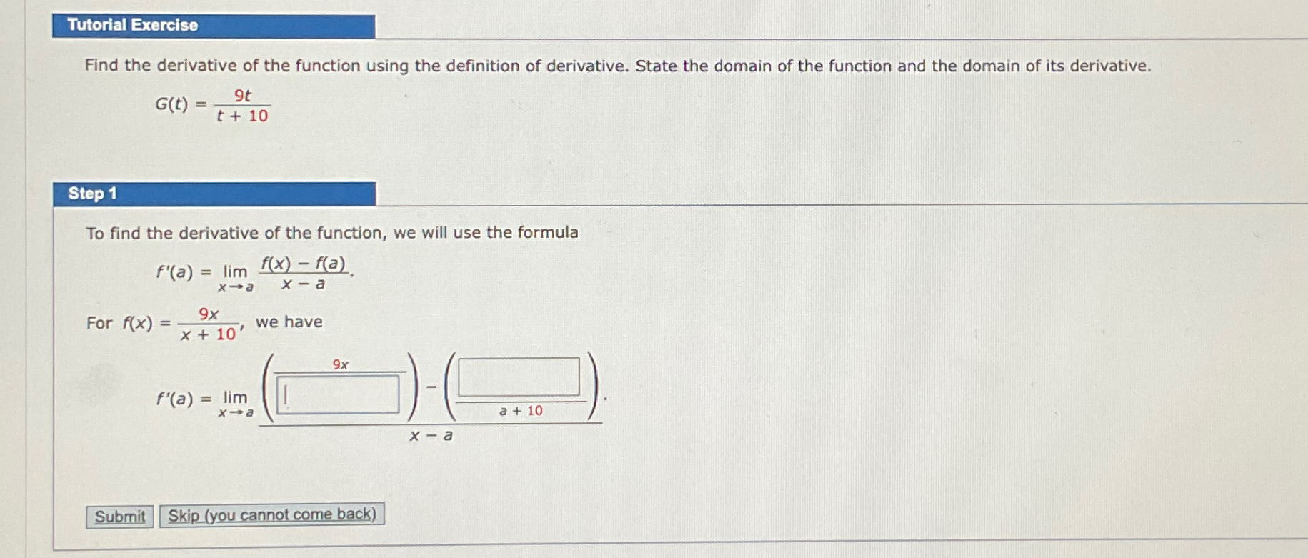 Solved Tutorial ExerciseFind the derivative of the function | Chegg.com Solved Tutorial ExerciseFind the derivative of the function | Chegg.com