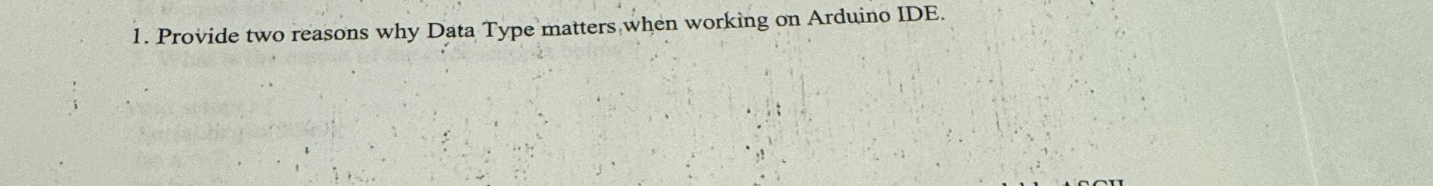 Solved Provide two reasons why Data Type matters, when | Chegg.com