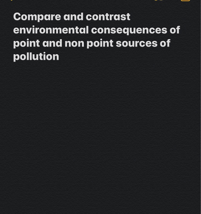 Solved Compare and contrast environmental consequences of | Chegg.com