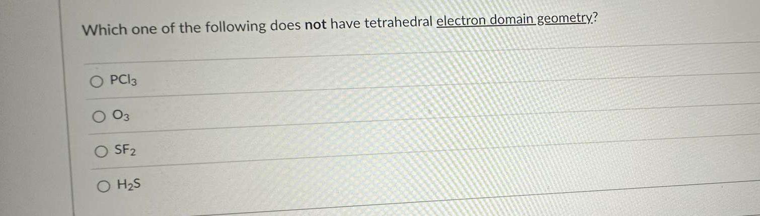 Solved Which one of the following does not have tetrahedral | Chegg.com