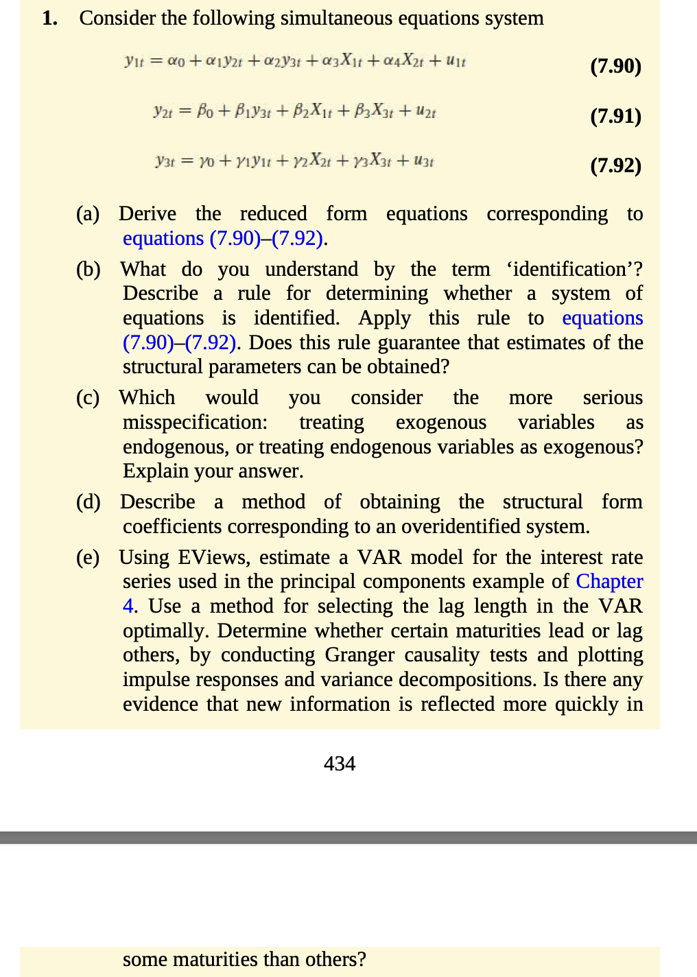 Solved Consider the following simultaneous equations | Chegg.com