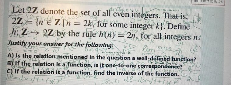 Solved Let 2Z ﻿denote the set of all even integers. That | Chegg.com