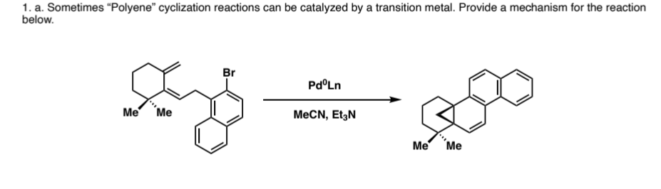Solved 1.A. Sometimes "Polyene" cyclization reactions can be | Chegg.com