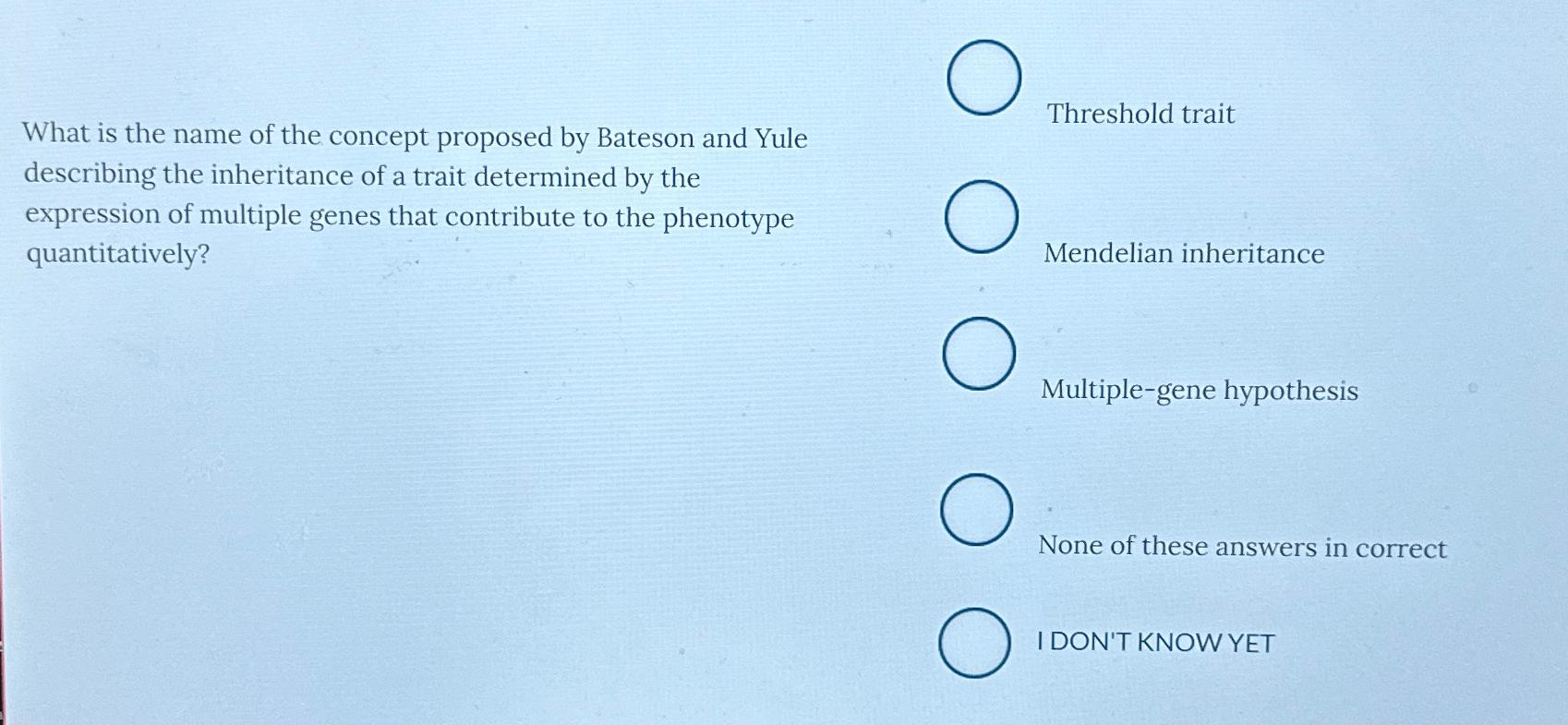 Solved What is the name of the concept proposed by Bateson | Chegg.com