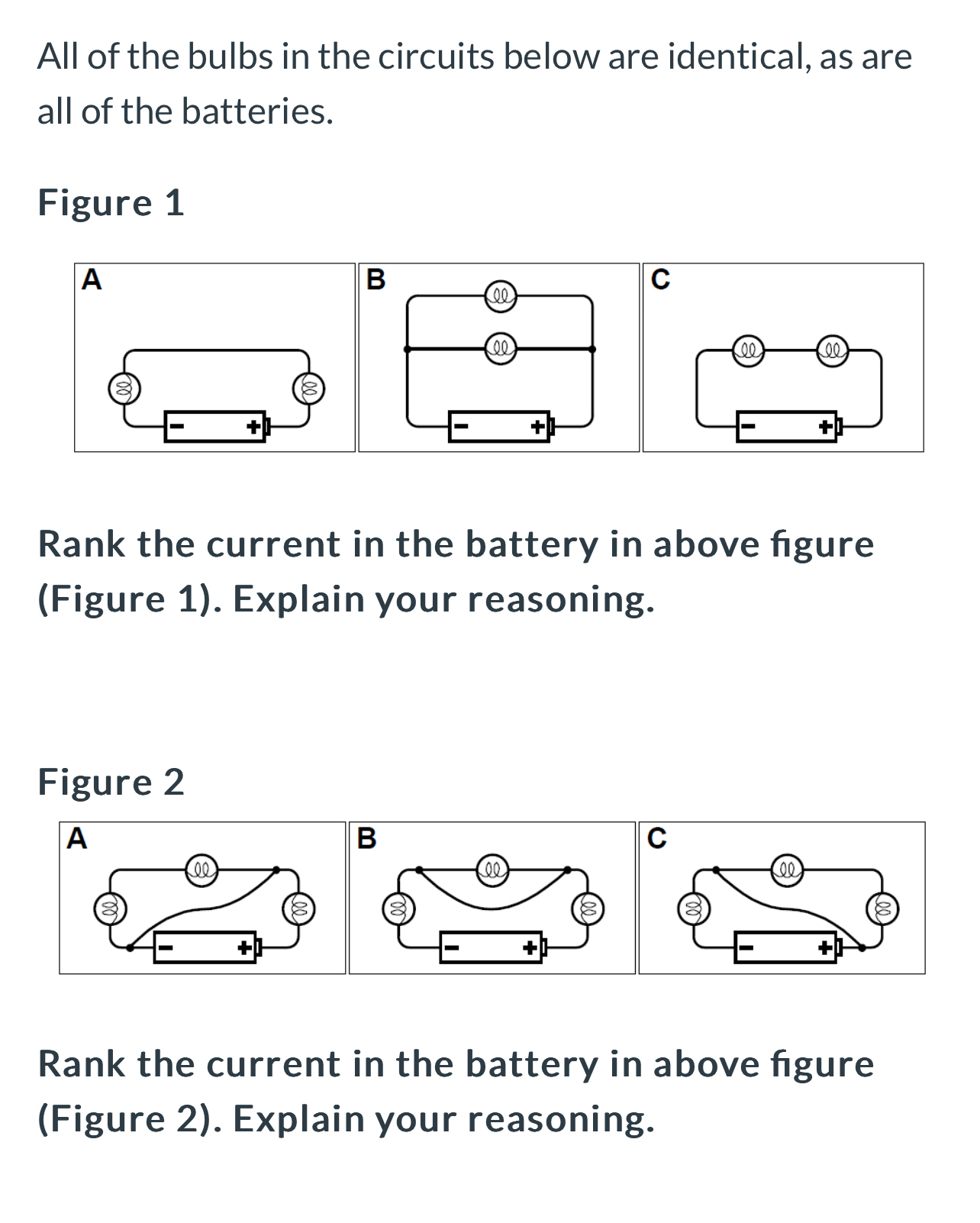 Solved All of the bulbs in the circuits below are identical, | Chegg.com