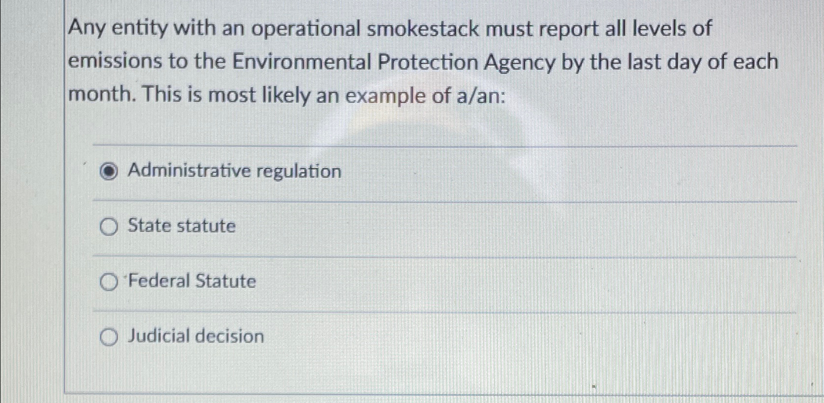 Solved Any entity with an operational smokestack must report | Chegg.com