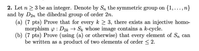 Solved This is an advanced math problem in group theory. | Chegg.com