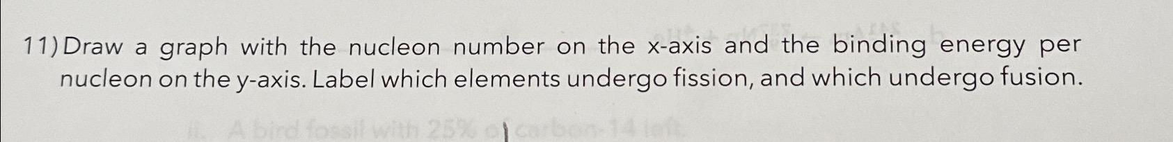 Solved Draw a graph with the nucleon number on the x-axis | Chegg.com
