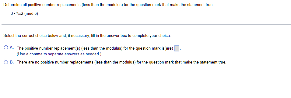 Solved Determine all positive number replacements (less than | Chegg.com