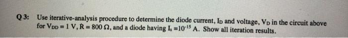Solved Q3: Use iterative analysis procedure to determine the | Chegg.com