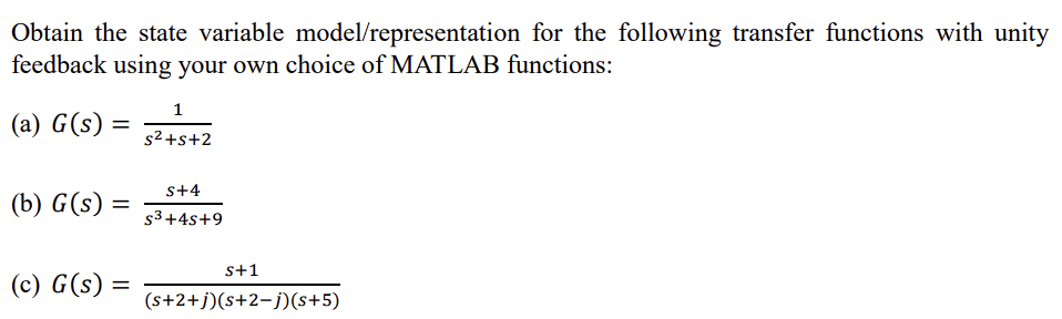 Solved Obtain the state variable model/representation for | Chegg.com