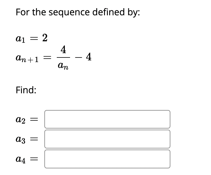 Solved For the sequence defined | Chegg.com